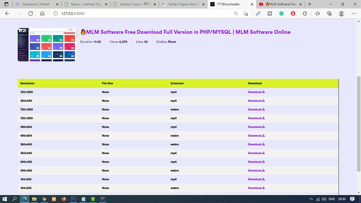 Youtube Video Downloader Project Using Django Free Source Code Sourcecodester